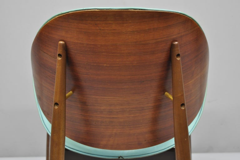 Blue Midcentury Danish Modern Kodawood Seymour James Wiener Clam Shell ...