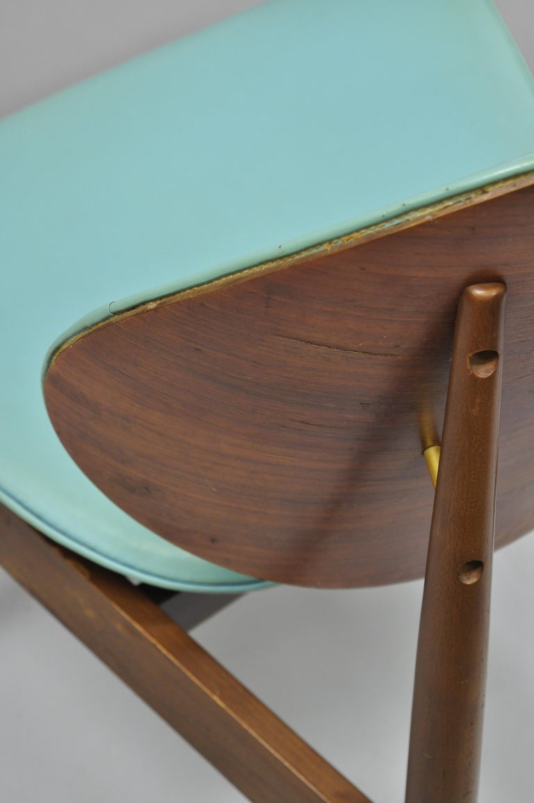 Blue Midcentury Danish Modern Kodawood Seymour James Wiener Clam Shell ...