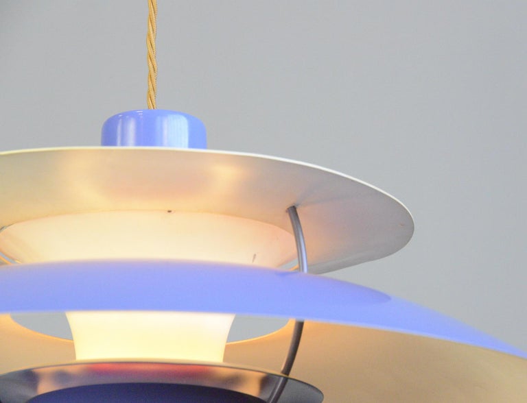 Blue Model Ph5 Pendant Lights by Louis Poulson circa 1960s For Sale at ...