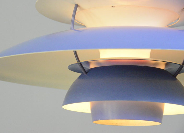 Blue Model PH5 Pendant Lights by Louis Poulson, Circa 1960s For Sale at ...