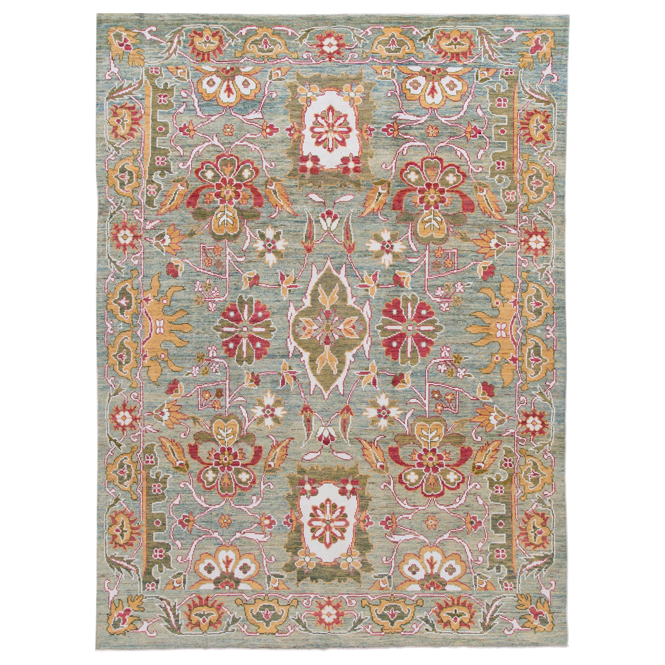 Blue Oushak For Sale at 1stDibs