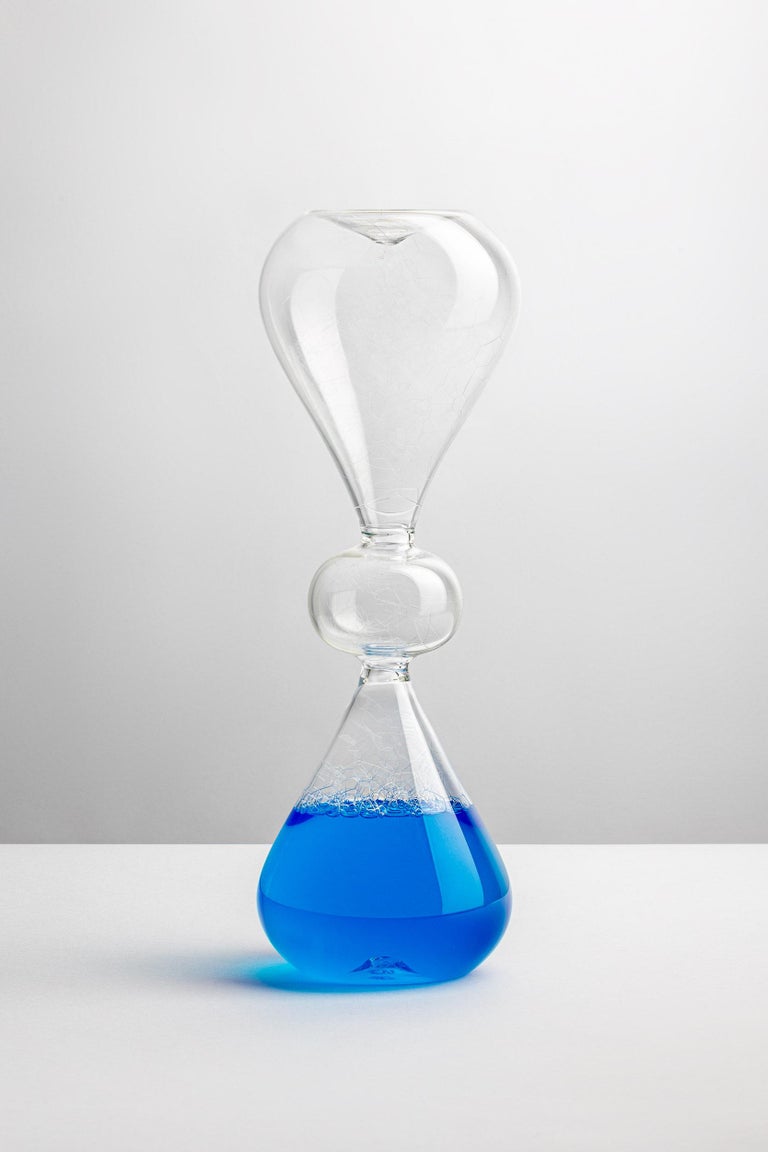 Blue Murano Glass Hourglass, VELENI by L+W, 2022, Limited Edition ...