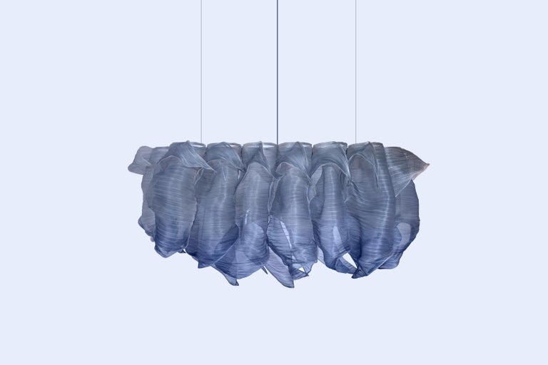 Blue Nebula Grande Hand-Painted Pendant Lamp by Mirei Monticelli For ...