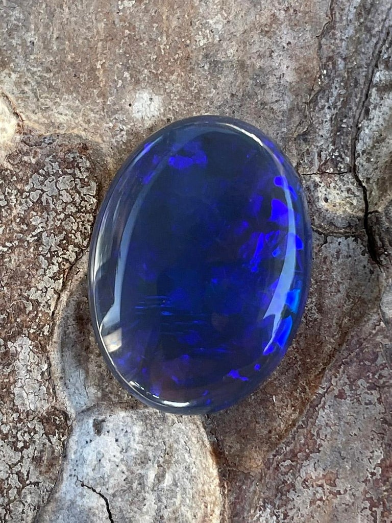 Blue Opal Cabochon 10.31 Ct Deep Neon Blue Natural Australian Stone ...