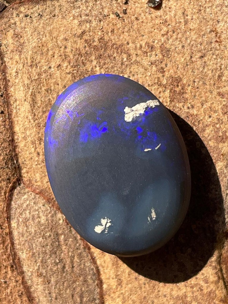 Blue Opal Cabochon 10.31 Ct Deep Neon Blue Natural Australian Stone ...