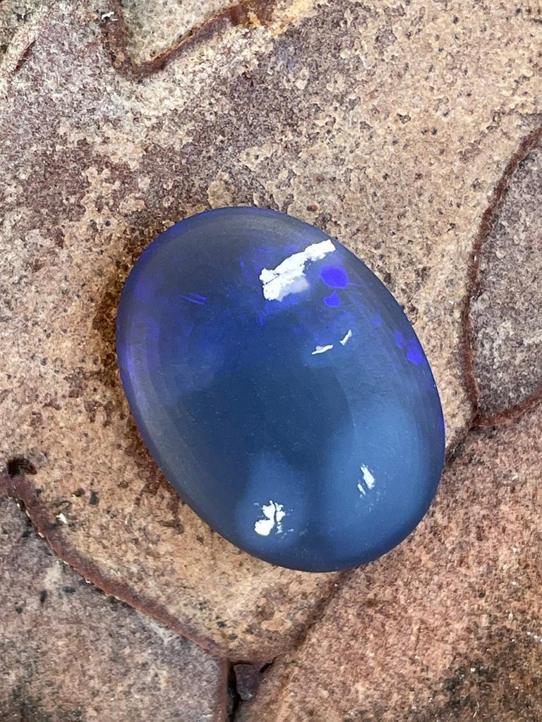 Blue Opal Cabochon 10.31 Ct Deep Neon Blue Natural Australian Stone ...