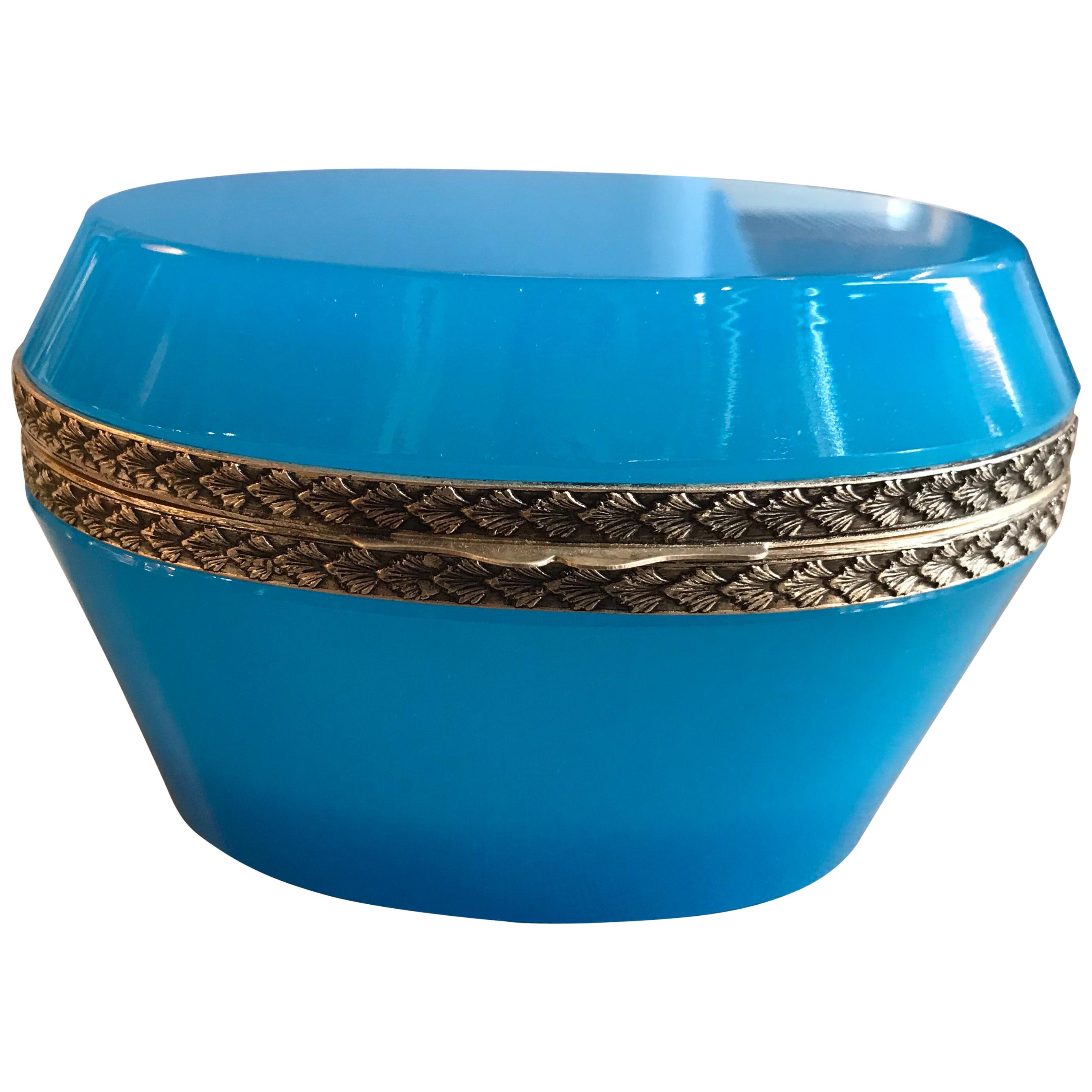 Blue Opaline Box at 1stDibs