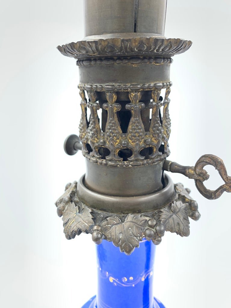 Blue Opaline Oil Lamps for the Turkish Market For Sale at 1stDibs ...