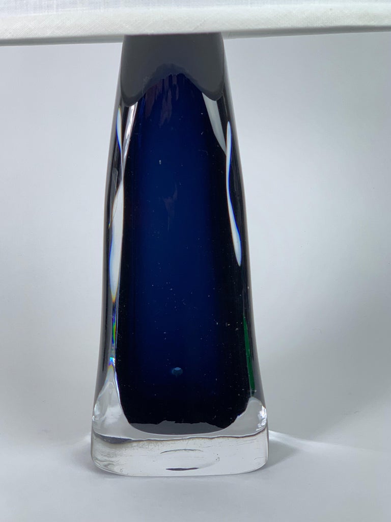 Blue Orrefors Lamps, Orrefors, Sweden, 1960 For Sale at 1stDibs