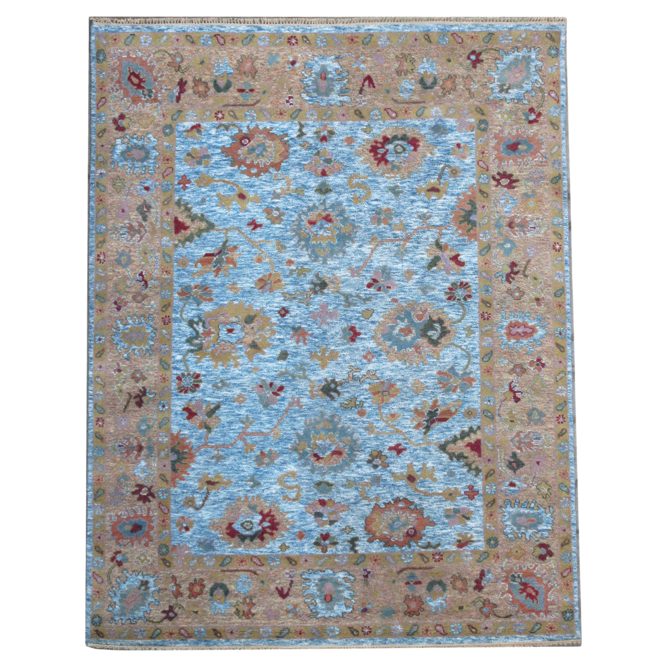 Blue Oushak For Sale at 1stDibs