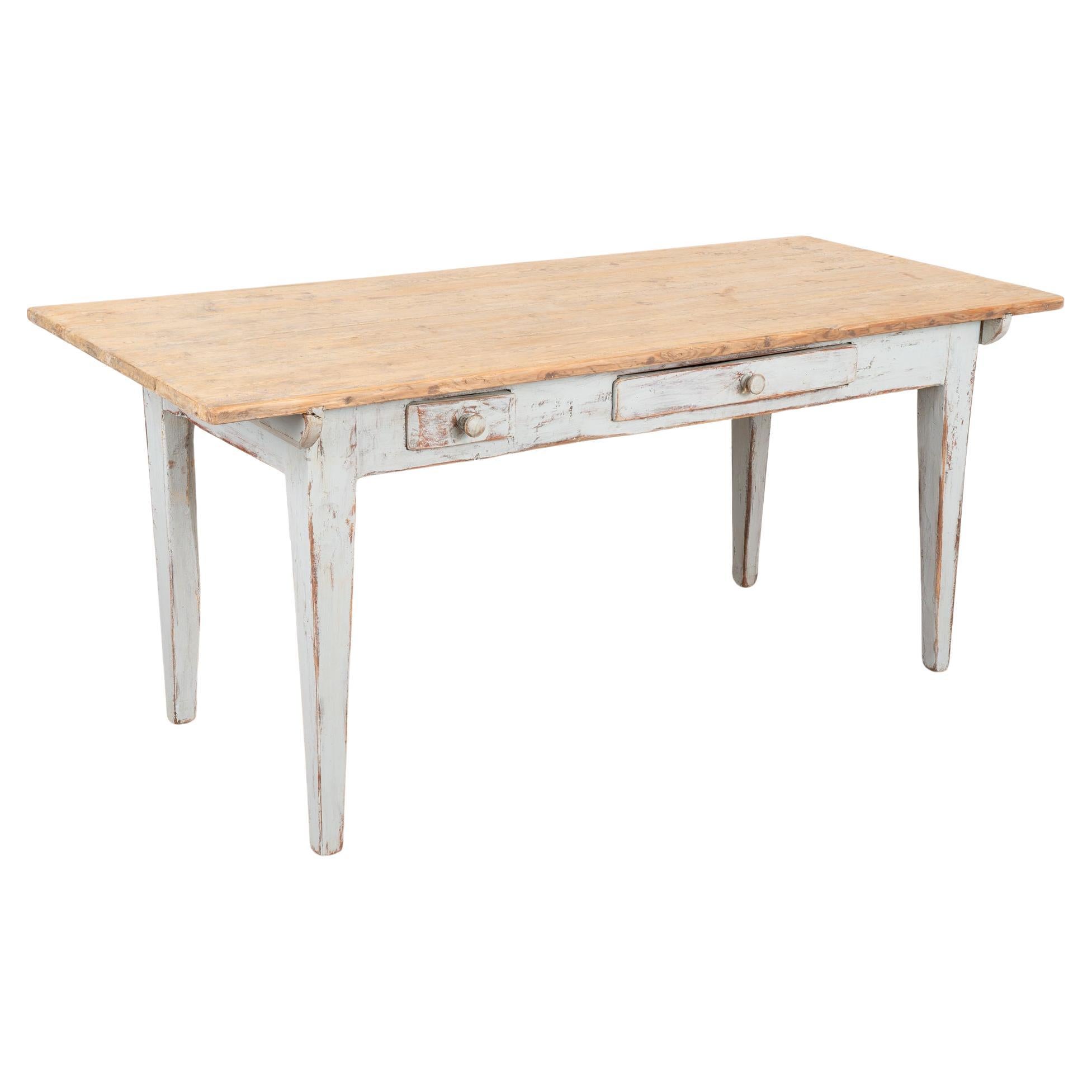 Blue Painted Writing Table Work Table with Drawers, Sweden circa 1840 ...