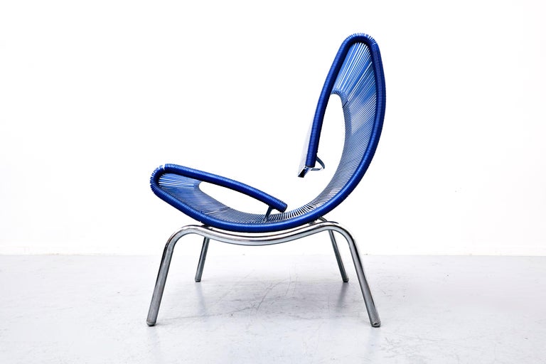 Blue Plastic Rope Chair by Roberto Semprini, Italy For Sale at 1stDibs ...