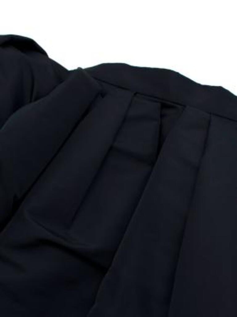 Blue Pleated Polyfaille Midi Skirt For Sale at 1stDibs