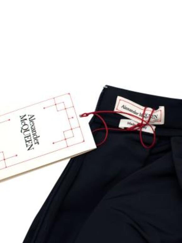 Blue Pleated Polyfaille Midi Skirt For Sale at 1stDibs