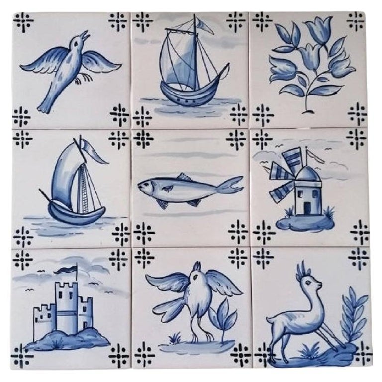 Portuguese Hand Painted Tiles in Pure Clay and Fine Ceramic For Sale at ...