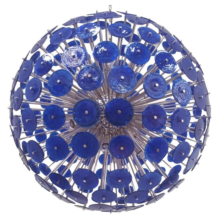 Lustre Pulegoso Disco Sputnik bleu - En vente sur 1stDibs