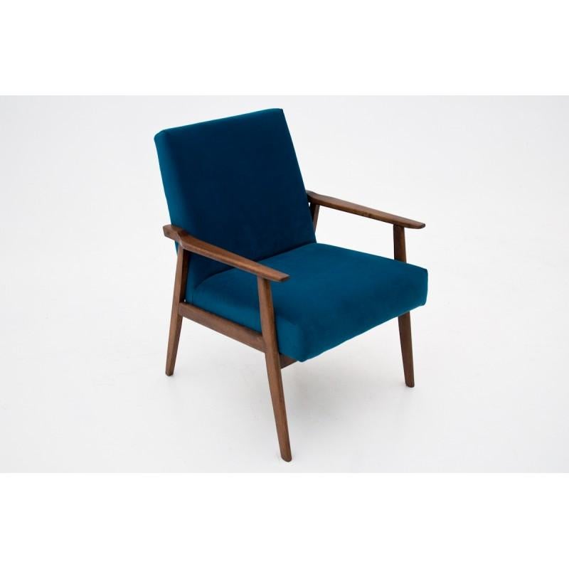 Blue Retro Armchairs by Henryk Lis, Model 300-190, Polish Design, 1970 ...
