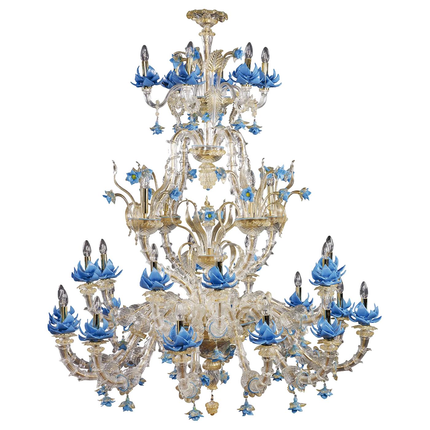 Blue Skylight Chandelier For Sale at 1stDibs