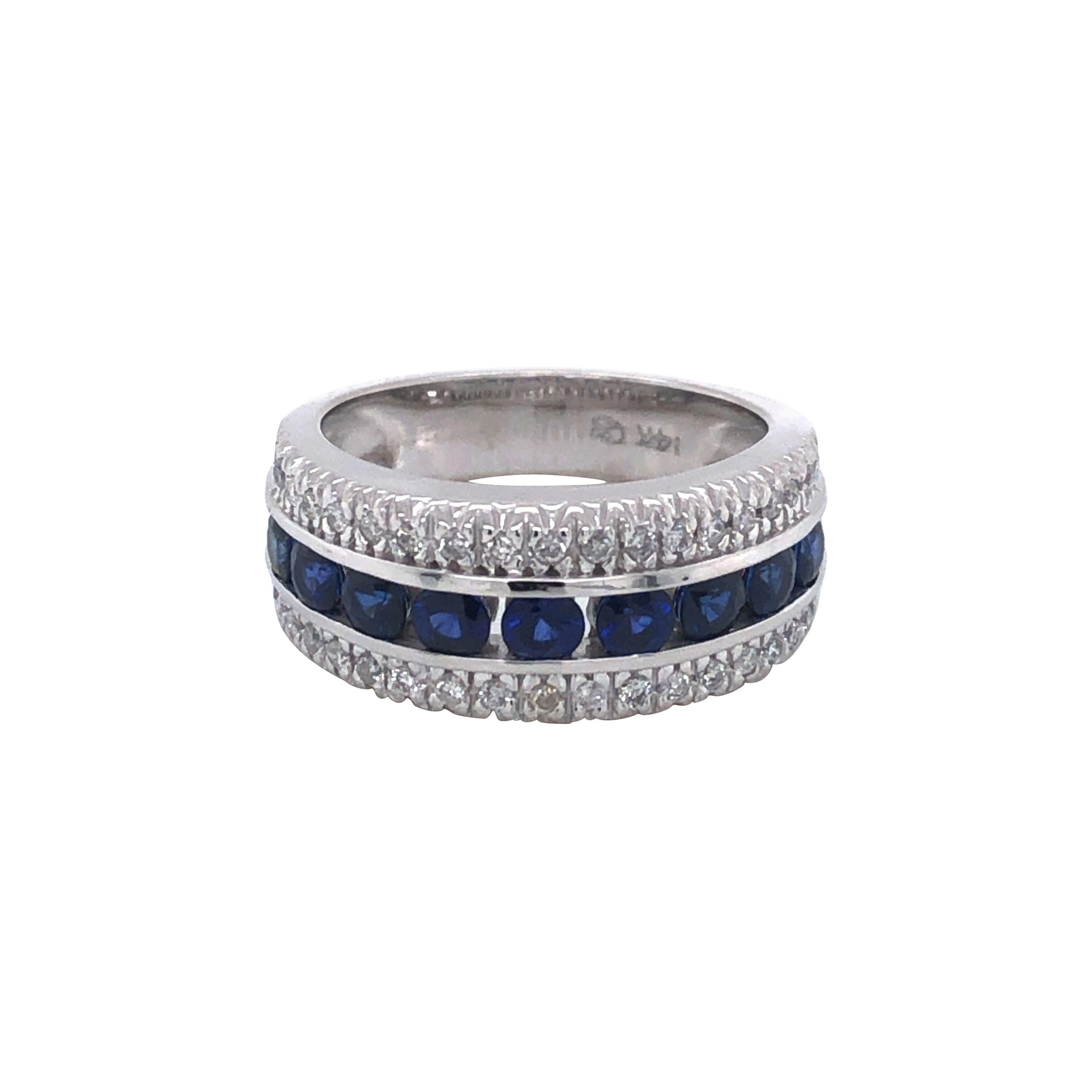Favero Sapphire and Diamond Band Ring at 1stDibs | favero rings