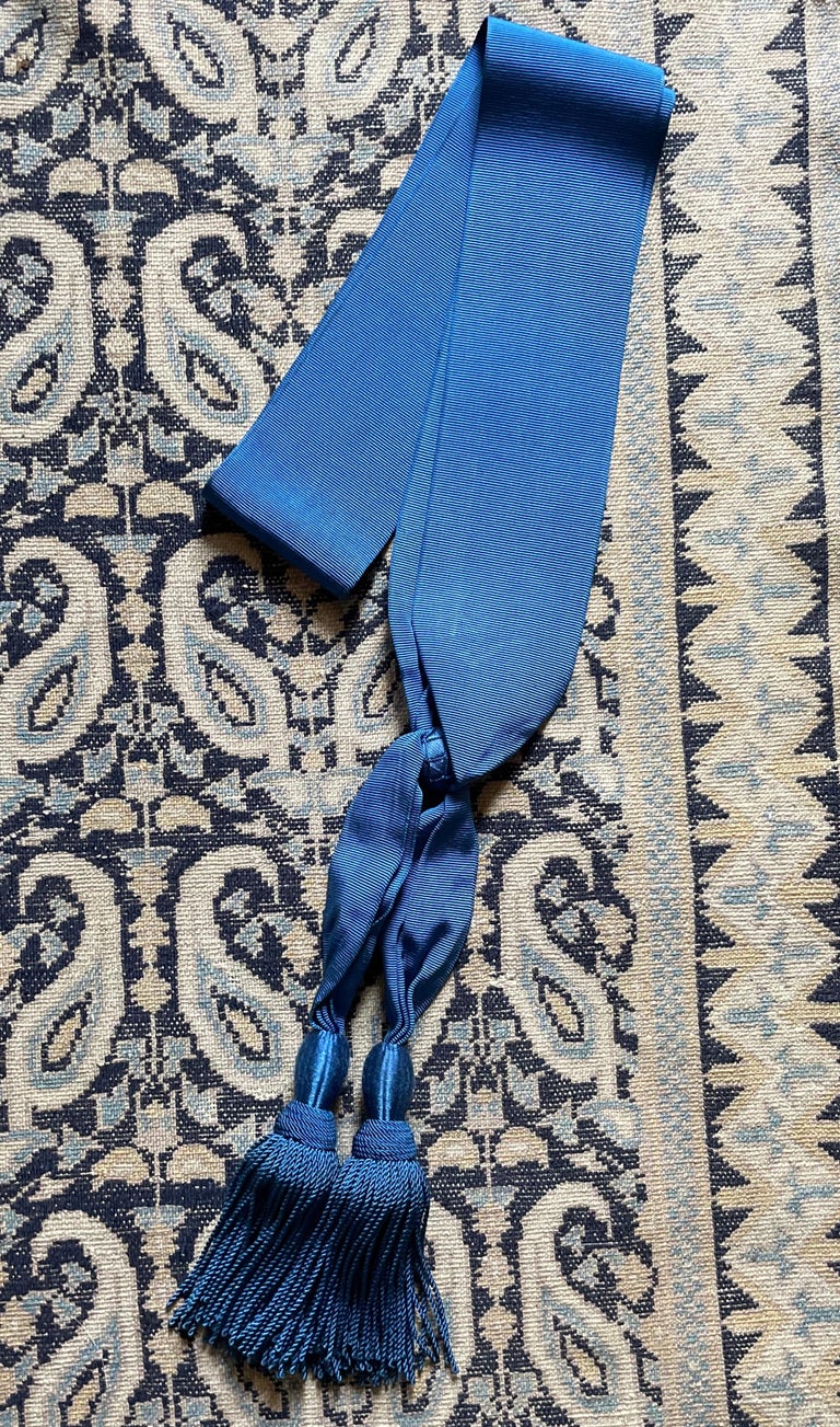Blue Silk Grosgrain Military Sash For Sale at 1stDibs