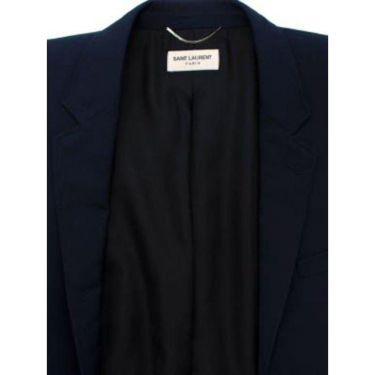 Blue Single Breasted Tailored Jacket For Sale at 1stDibs