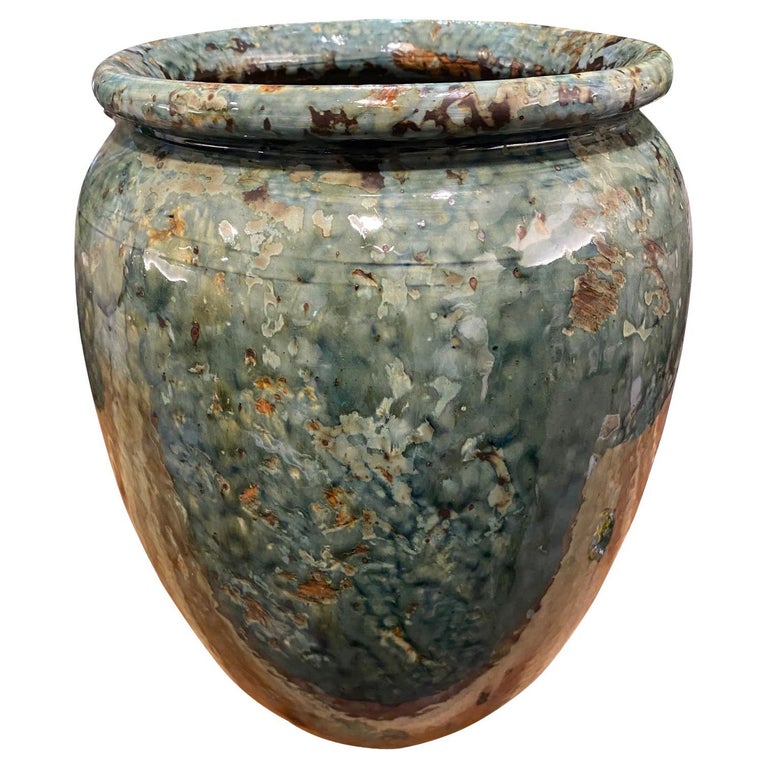 Blue Splatter Glazed Vase, China, Contemporary For Sale at 1stDibs