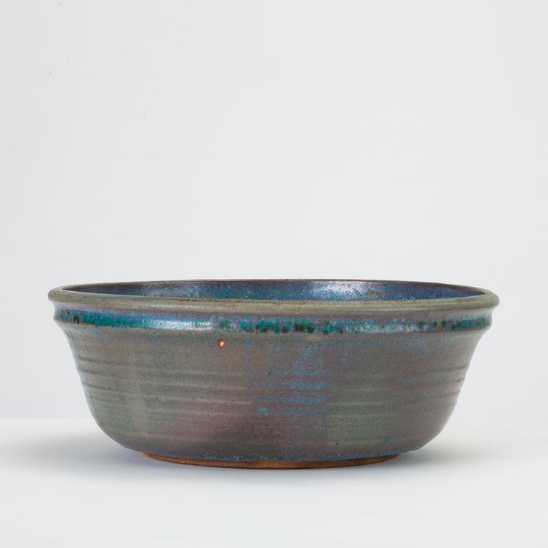 Blue Studio Pottery Serving Bowl at 1stDibs