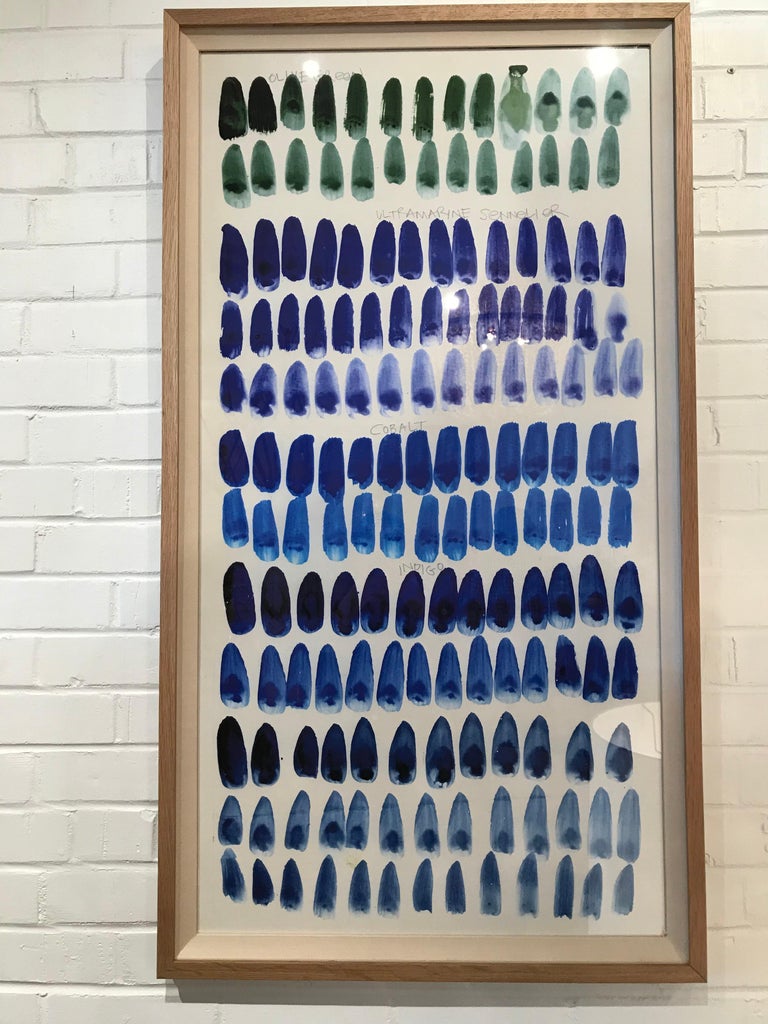 Blue Swatch Art By Susan Hable at 1stDibs