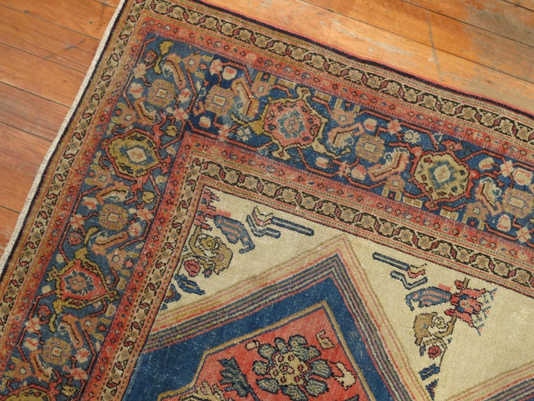 Blue Terracotta Antique Senneh Rug For Sale at 1stDibs | blue and ...