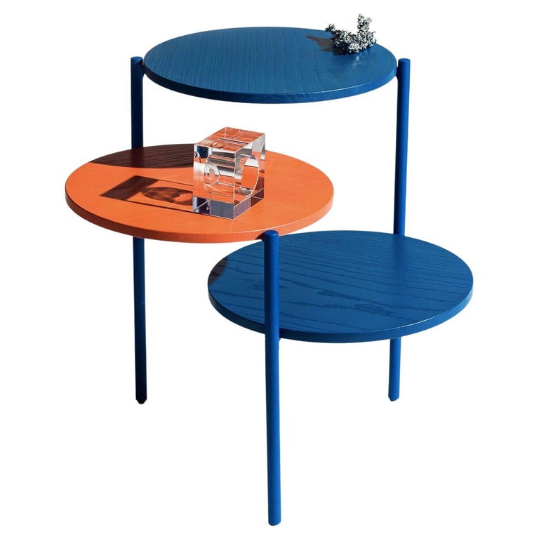 Blue Triplo Triple Table For Sale at 1stDibs