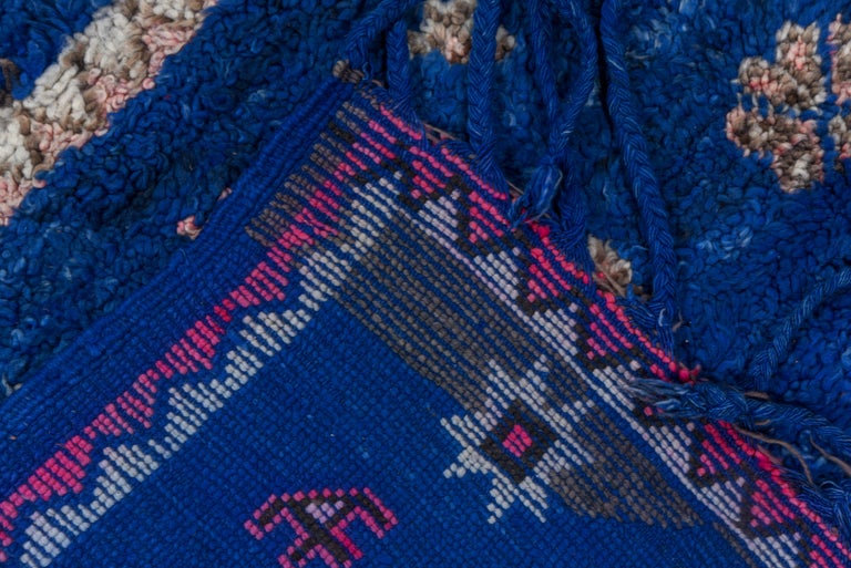 Blue Vintage Moroccan Carpet For Sale at 1stdibs