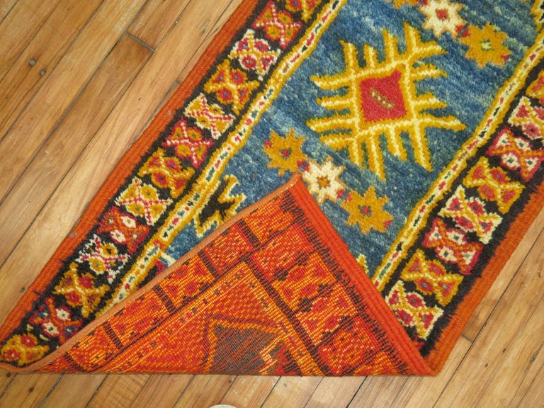 Blue Vintage Moroccan Rug For Sale at 1stDibs