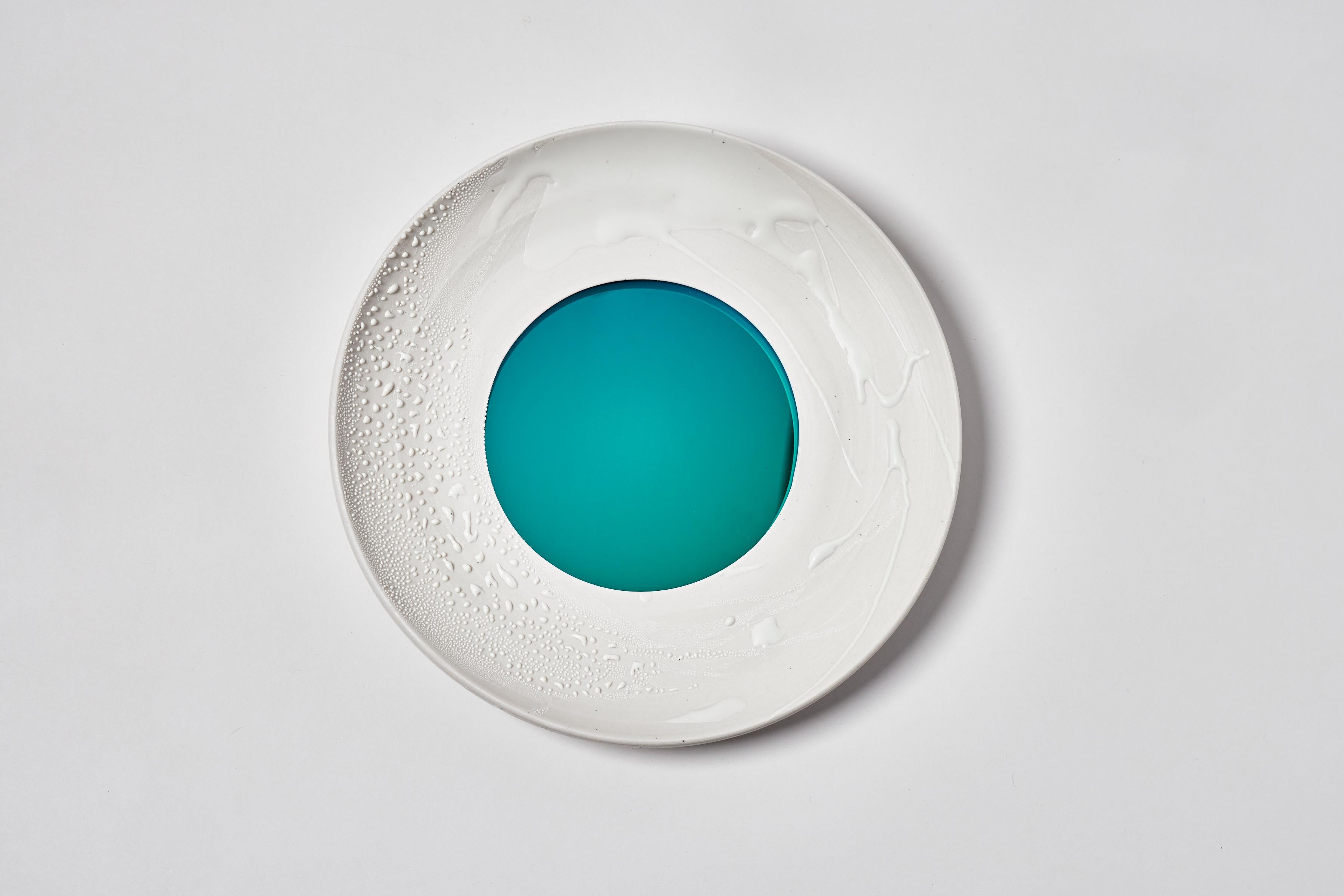 Blue Vision Ceramic Mirror by Erin Hupp For Sale at 1stDibs