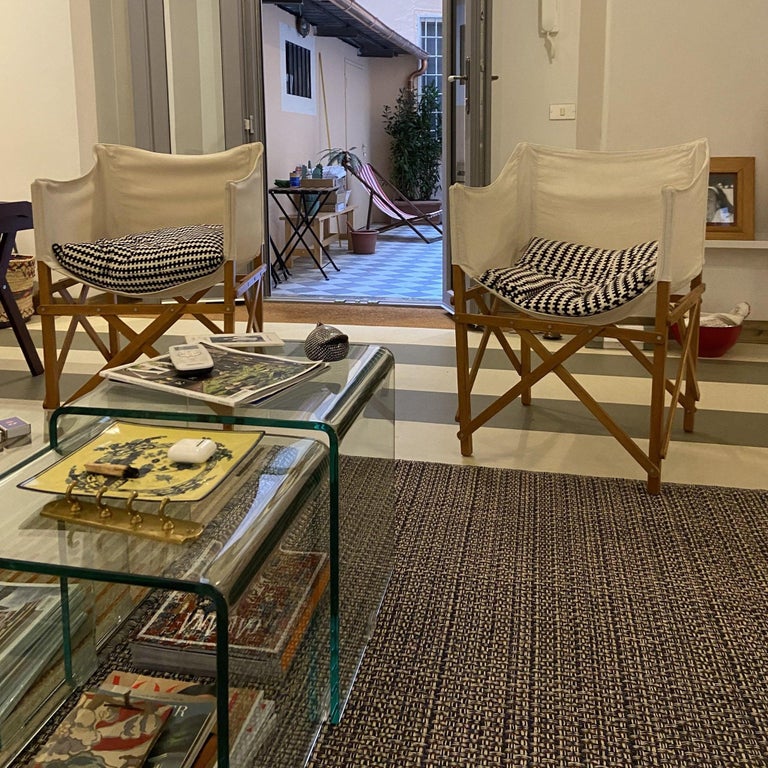 Blue, White Natural Fiber / Copper Handcrafted Area Rug 6'7"x9'10" by ...