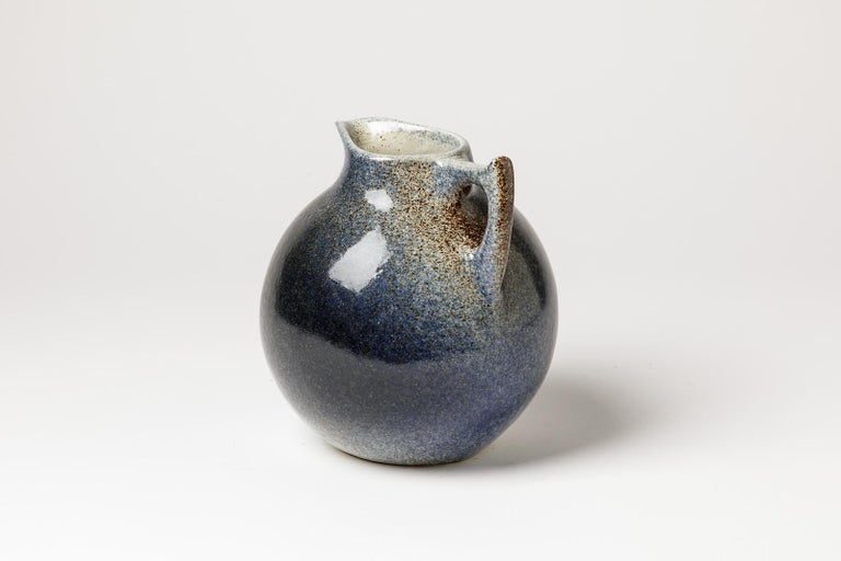Blue and White Porcelain Ceramic Pitcher by Tim Orr circa 1975 ...