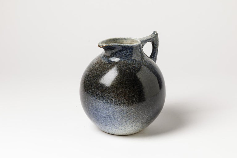 Blue and White Porcelain Ceramic Pitcher by Tim Orr circa 1975 ...