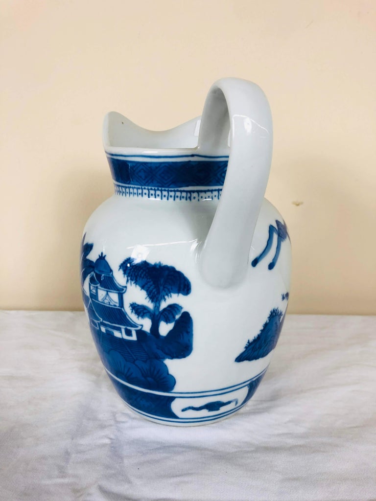 Blue and White Porcelain Pitcher For Sale at 1stDibs | blue and white ...