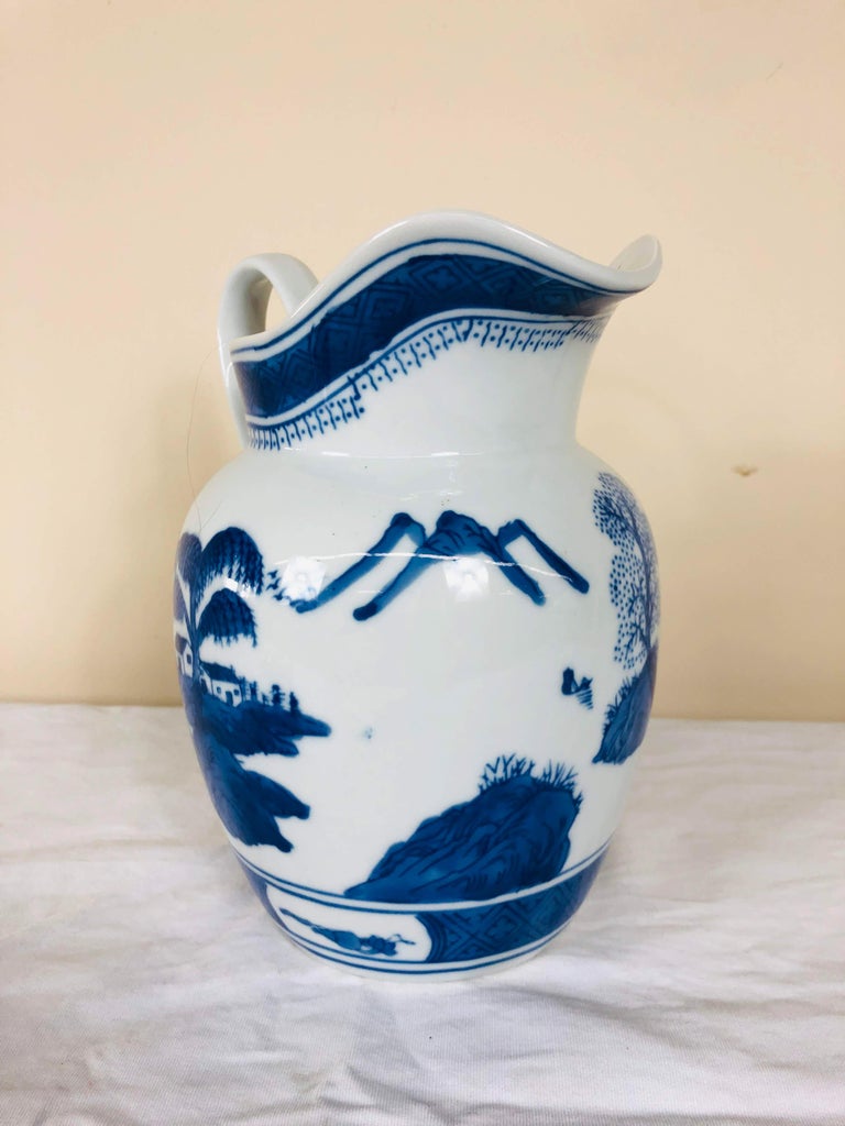 Blue and White Porcelain Pitcher For Sale at 1stDibs | blue and white ...
