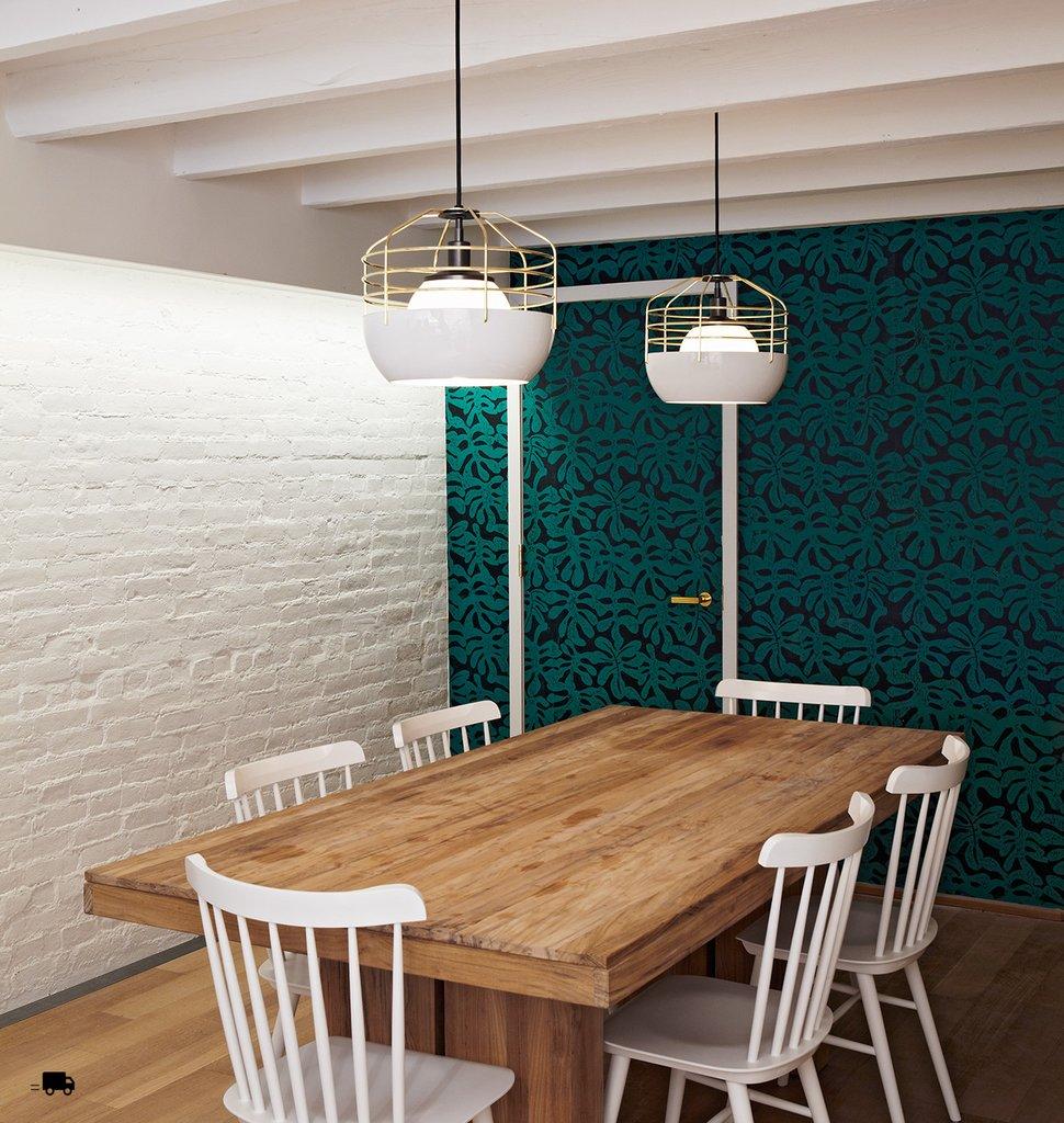 Bluff Hill Pendant in Mint and Red by Jonah Takagi for Roll and Hill For Sale at 1stDibs