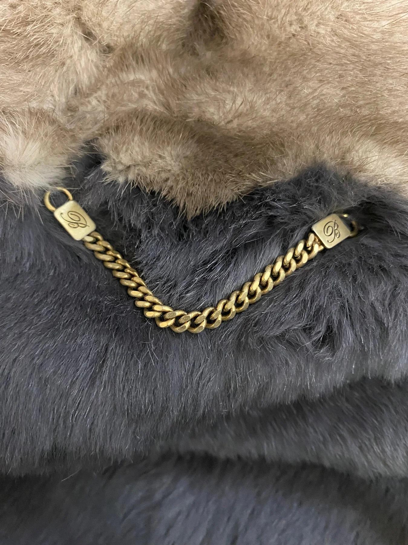 Blumarine Mink, Rabbit Fur and Silk Embroidered Jacket For Sale at 1stDibs