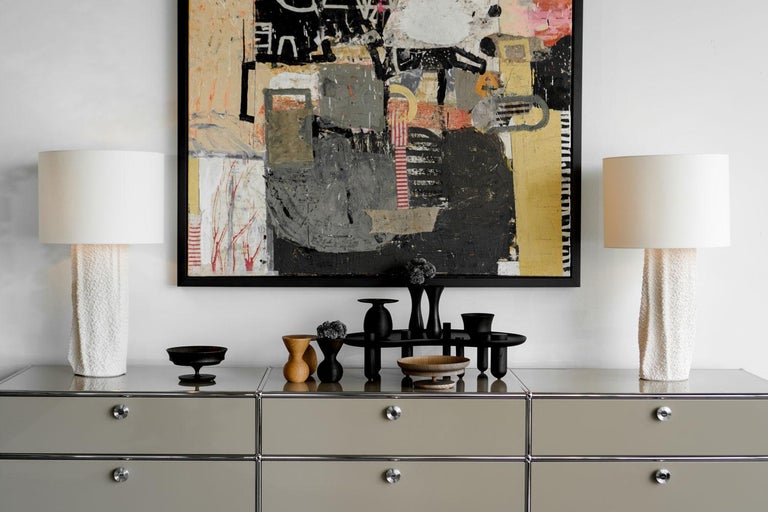 Blush Colored Elephant Textured Ceramic Table Lamp with Linen Lamp ...