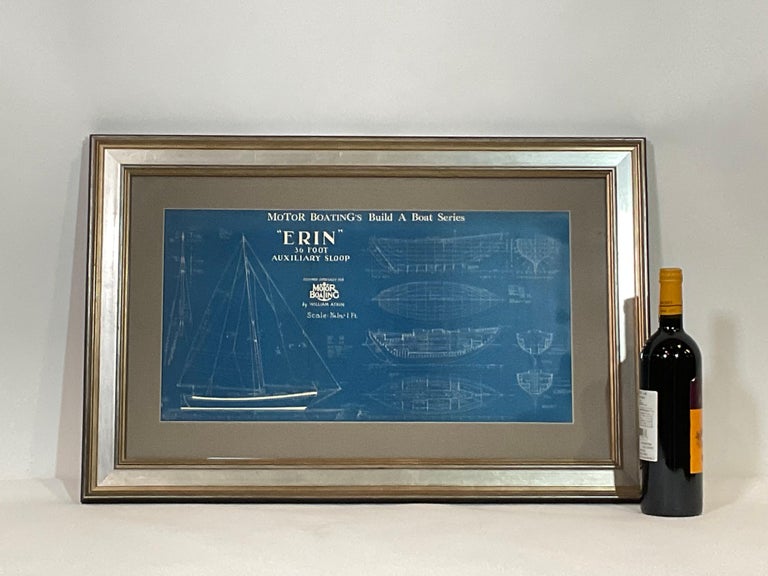 Boat Blueprint of the Sloop “ERIN” For Sale at 1stDibs