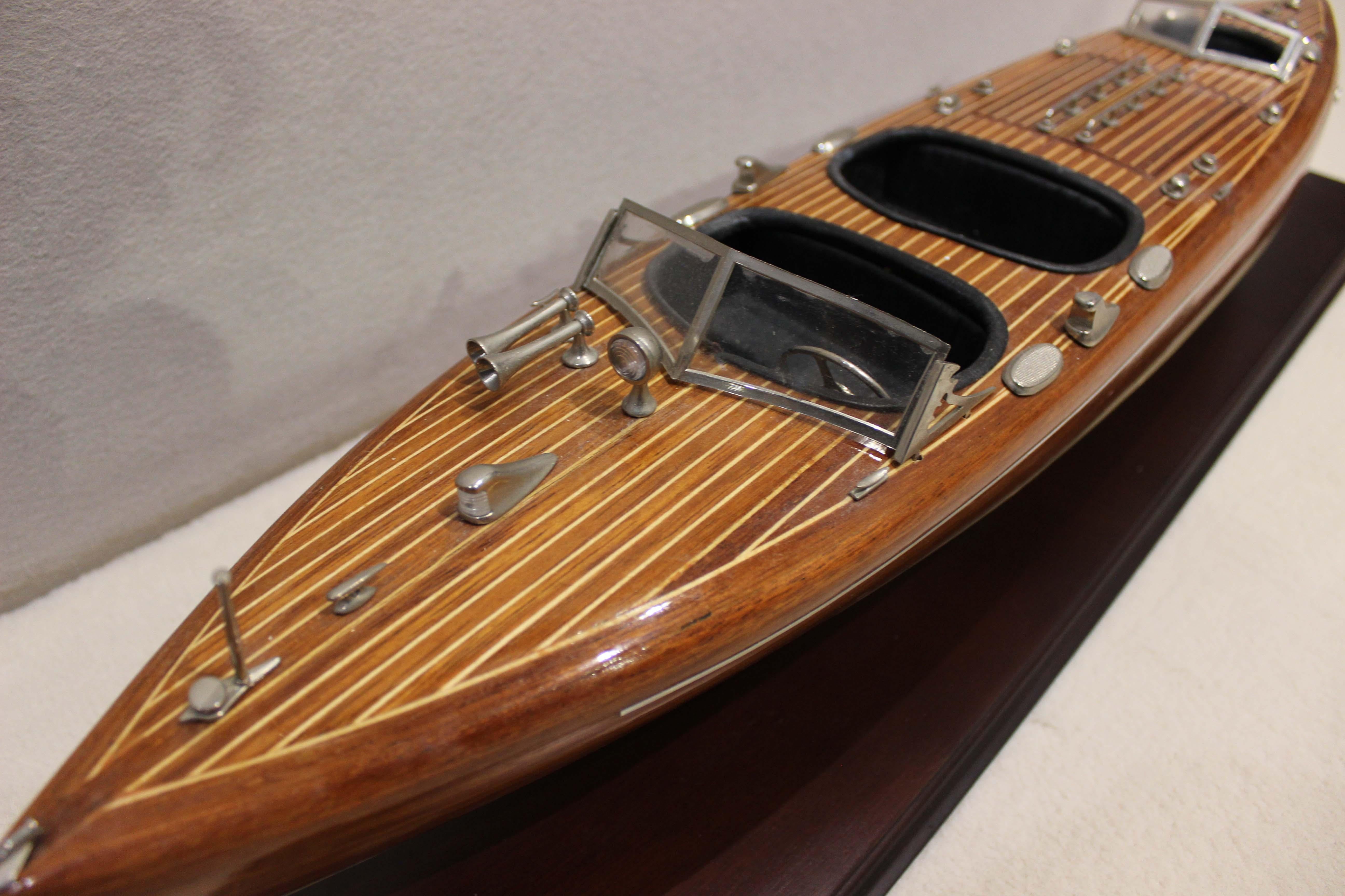 Boat Model, Vintage Speedboat at 1stDibs | vintage model boat, old ...