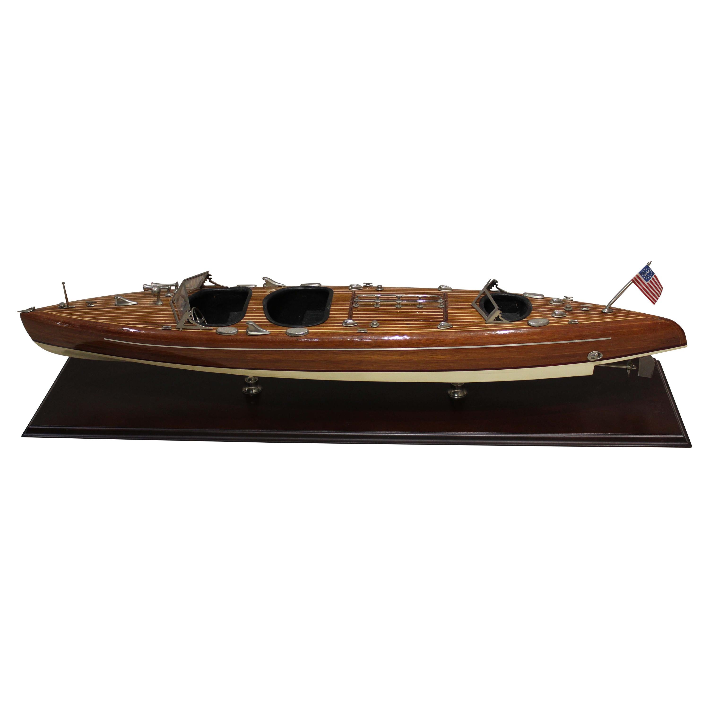 Boat Model, Vintage Speedboat at 1stDibs | vintage model boat, old ...