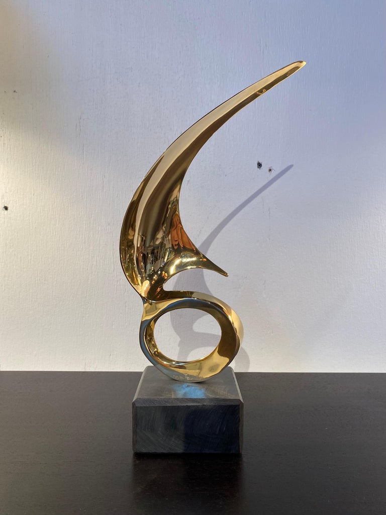 Bob Bennett Abstract Bronze Sculpture, Signed For Sale at 1stDibs