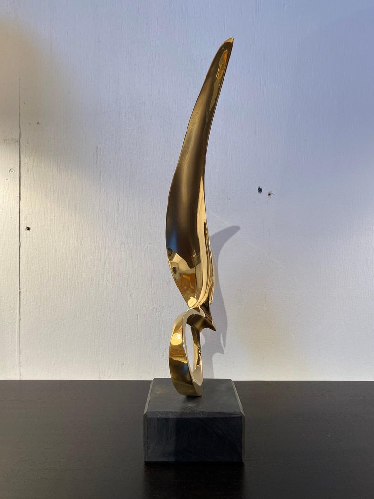 Bob Bennett Abstract Bronze Sculpture, Signed For Sale at 1stDibs