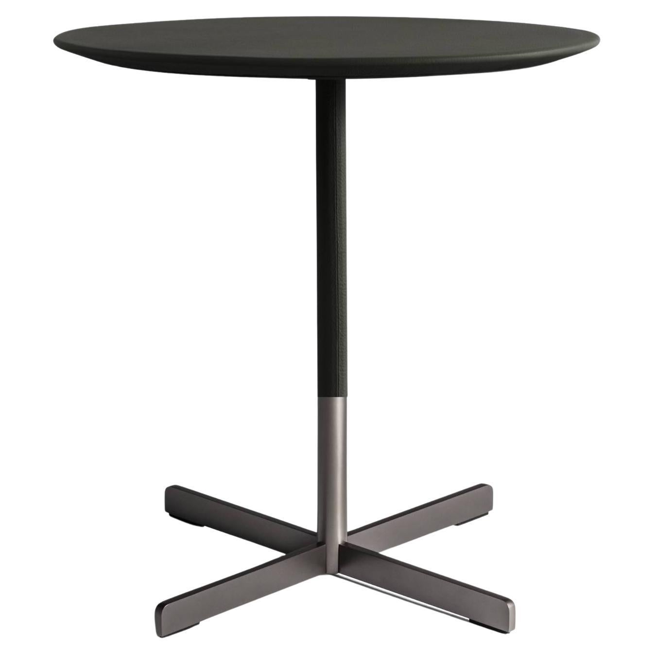 Bob Coffee Table Top Covered with Leather Pelle SC 10 Anthracite For ...