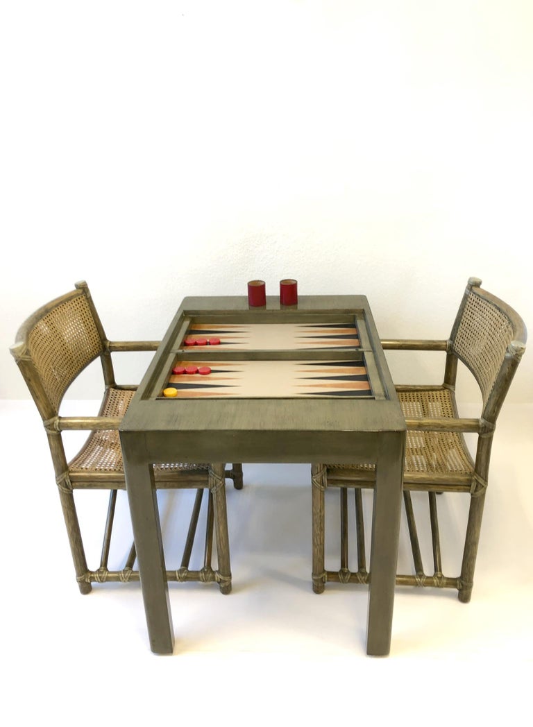 Bob Hopes Backgammon Game Table Set by Steve Chase at 1stDibs