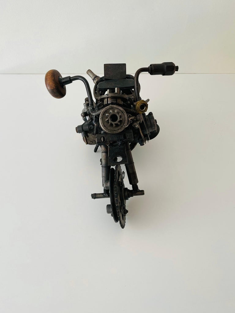 Late 20th Century Contemporary Metal Assemblage Racing Motorcycle ...