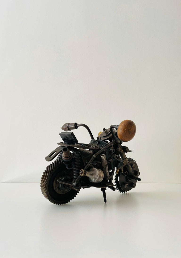Late 20th Century Contemporary Metal Assemblage Racing Motorcycle ...